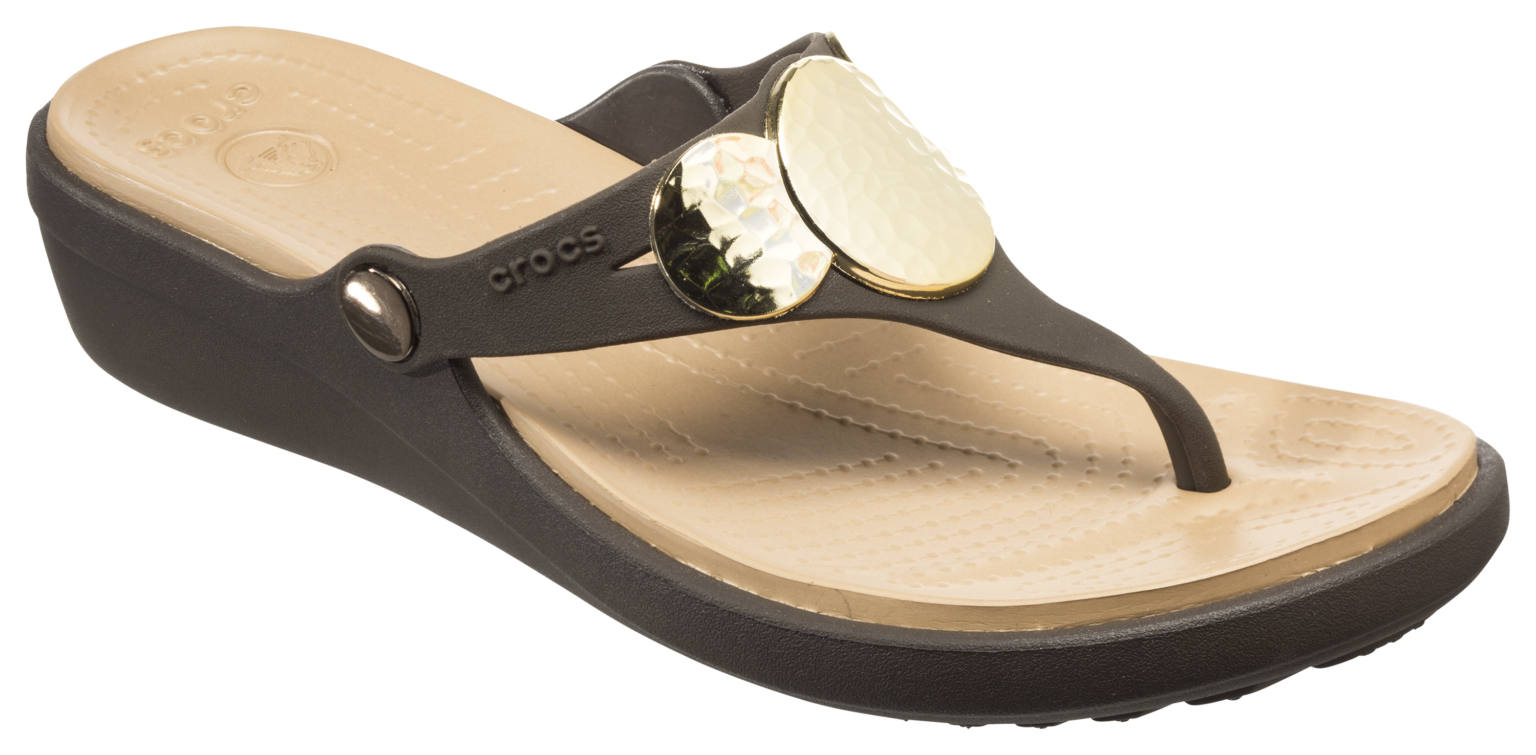 Crocs Sanrah Embellished Wedge Flip Sandals for Ladies | Cabela's
